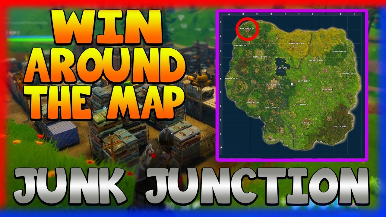 WIN AROUND THE MAP 'JUNK JUNCTION' (Fortnite Battle Royale) - YouTube