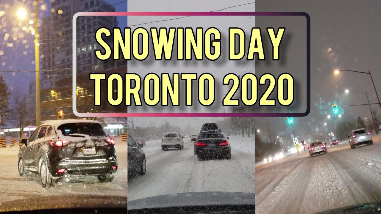 Today Winter Snow Storm in Toronto Richmond Hill, street driving in ...