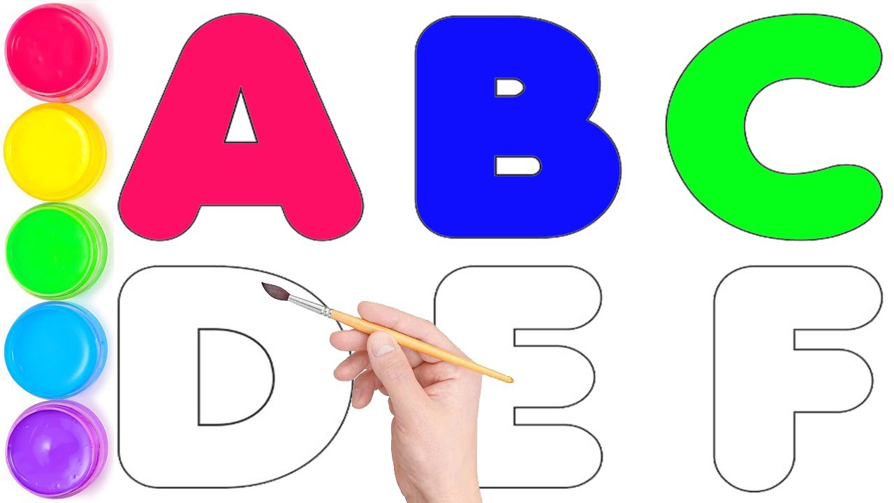 ABCD for Kids | How to Draw Alphabets ABCDEF for Kids | Srithi Kids TV ...