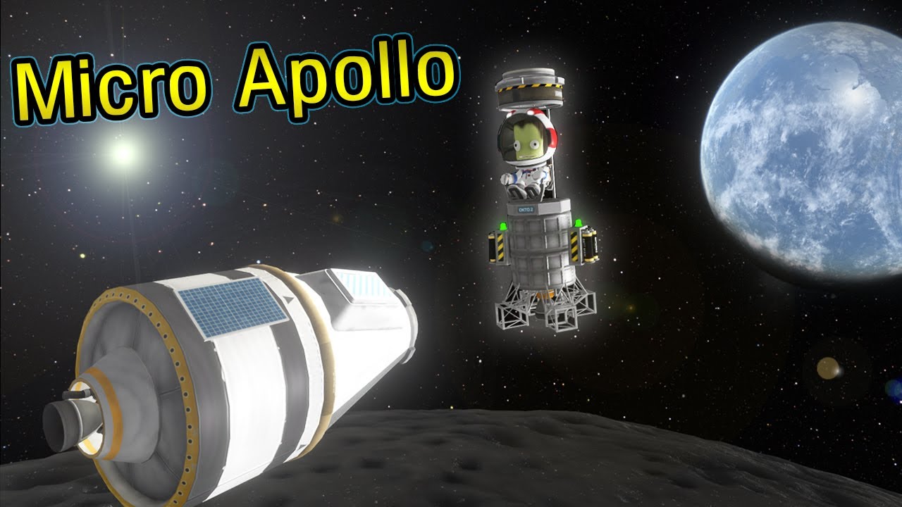 Apollo, but everything is tiny (Or: "Low Tech Apollo") - KSP 🚀 - YouTube