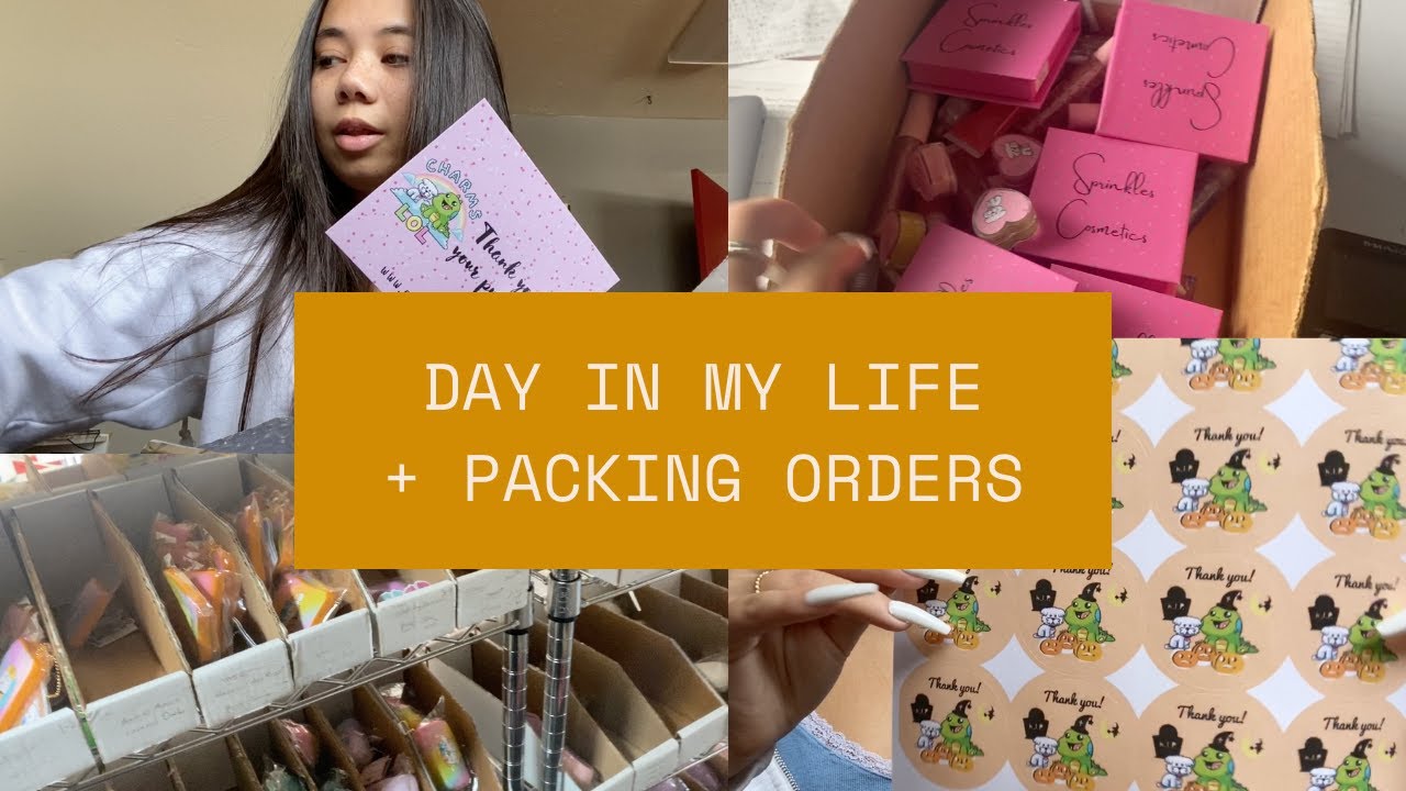Day in My Life (Full Time Work & School) + Pack Orders with Me - YouTube