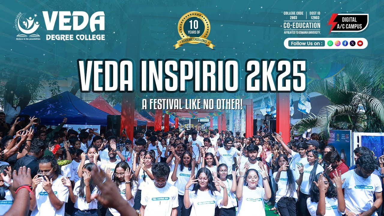 Grand Fest Ever in Hyderabad | Veda Inspirio 2k25 | PROMO | Veda Degree College - YouTube