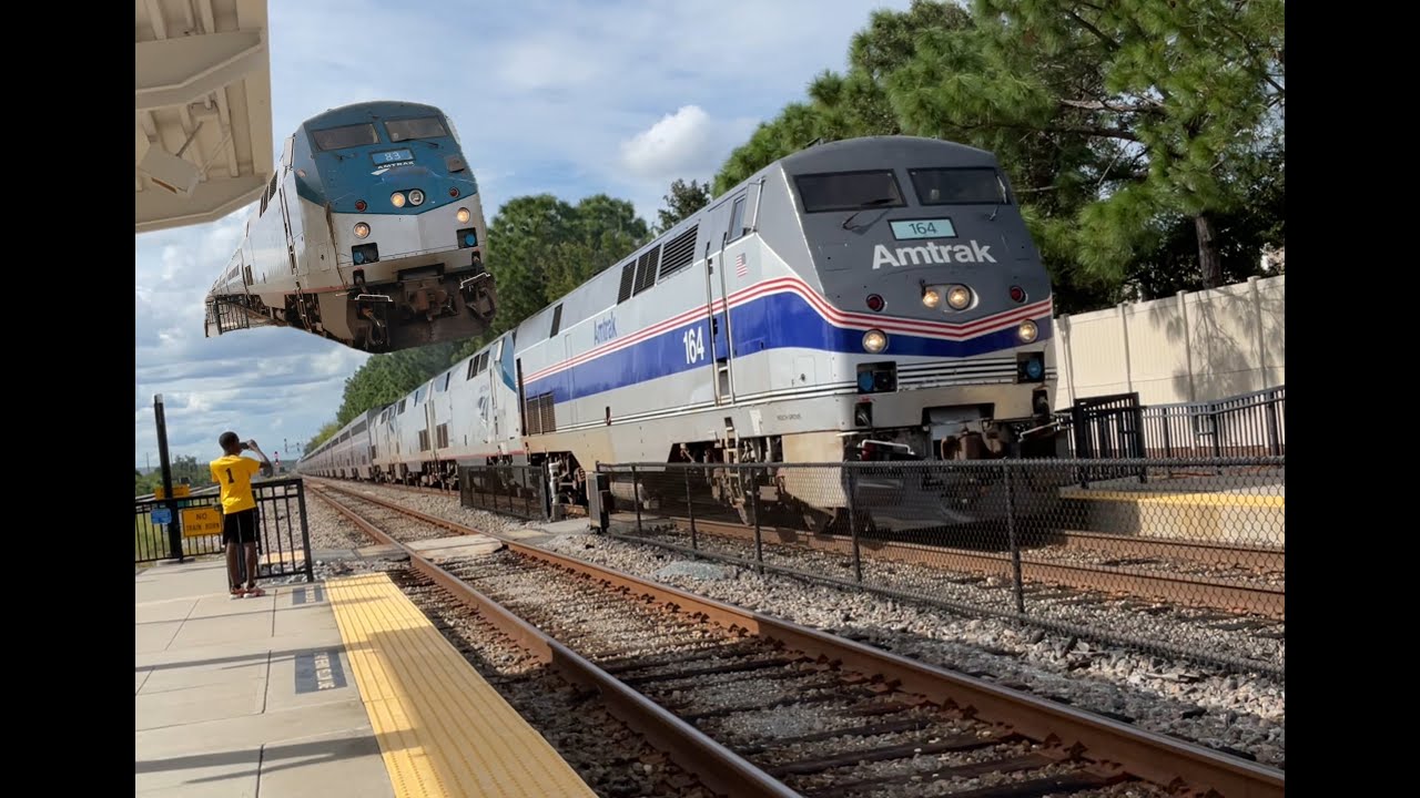 Amtrak Railfanning FT: 164 Rescues Damaged P40 On P053 + Hornshows ...