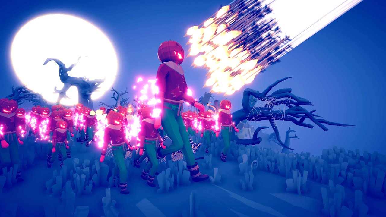 100x PUMPKIN HALLOWEEN ARMY vs SKELETON GOD,SPOOKY PUMPKIN Totally ...