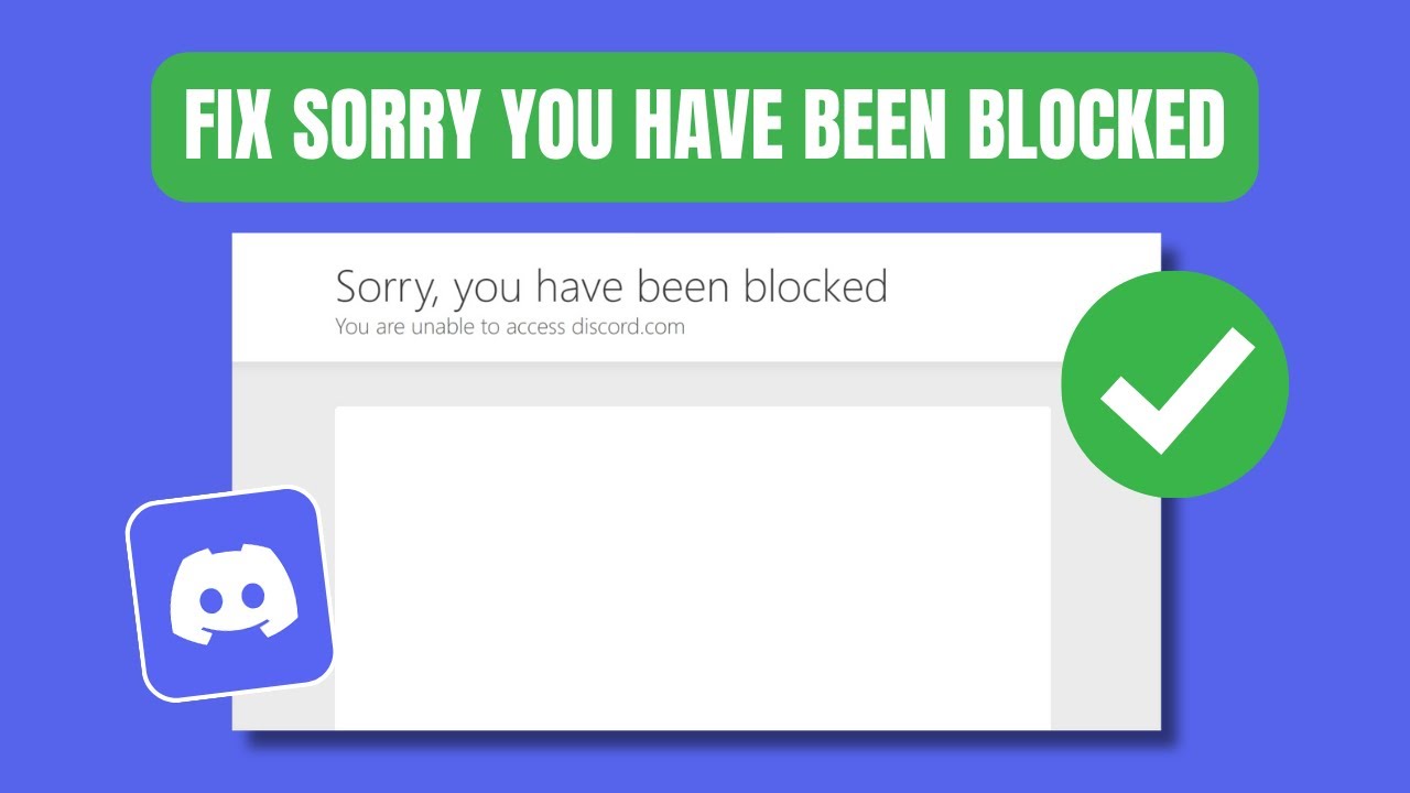 How to Fix Discord's 'Sorry you have been blocked' - YouTube