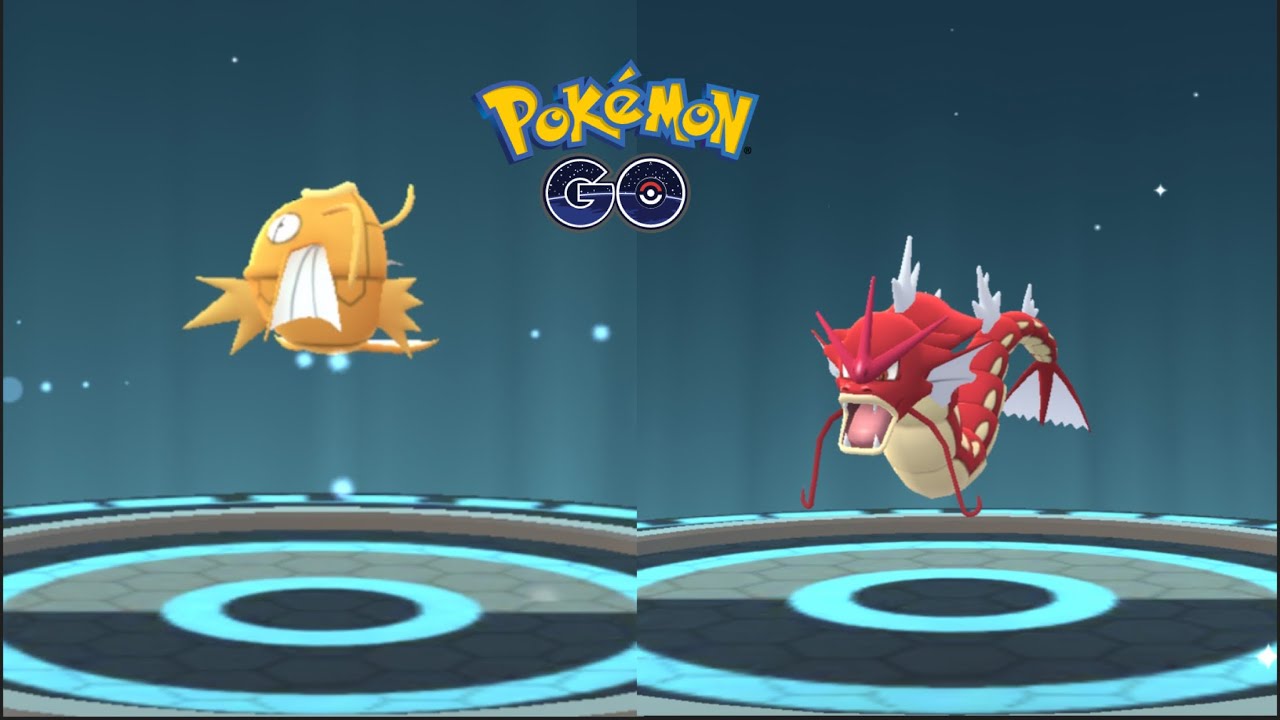 Pokemon GO - Evolving Shiny Magikarp Into Shiny Gyarados - YouTube