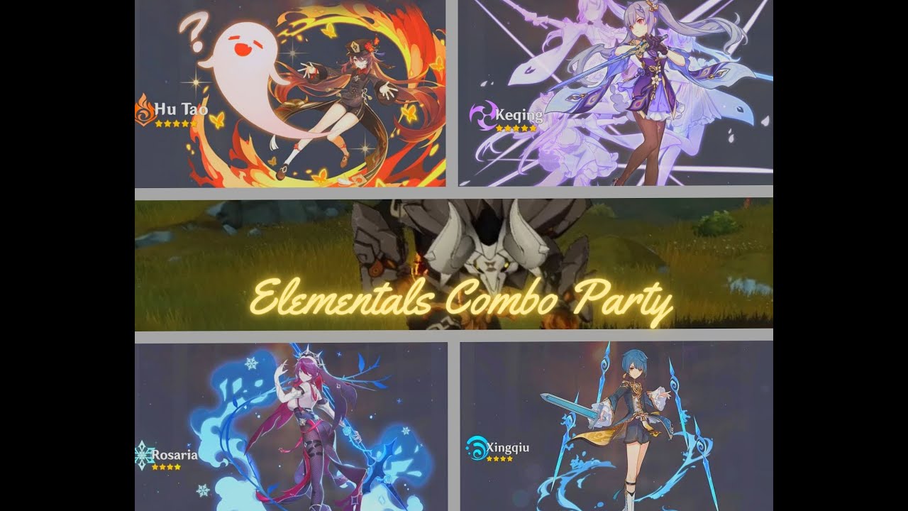 Battle Style Elementals Combo Party, Pyro, Electro, Cryo & Hydro I ...