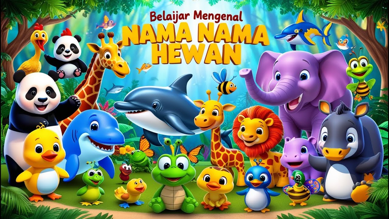 Belajar Mengenal Nama Nama Hewan, Semut, Ayam, Kepik, Katak, Sapi ...