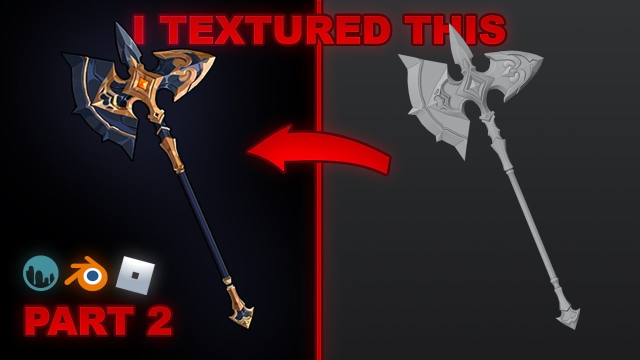 Stylized Axe | Hand-Painting the Texture (Roblox UGC) – Part 2 - YouTube