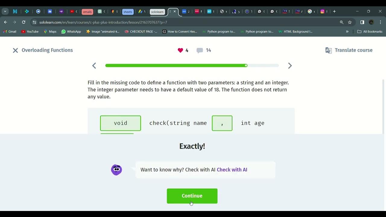 26 Overloading Functions Introduction To C Sololearn Youtube