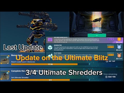 Last Update on the Ultimate Blitz!!! 3/4 Ultimate Shredders!! War ...