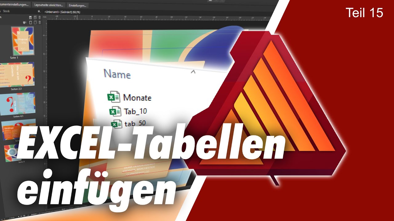 Excel-Tabellen einfügen | Affinity Publisher - YouTube