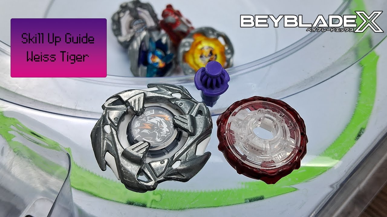Testando o Combo do Skill Up Guide - Weiss Tiger 9-60 LF - Beyblade X ...