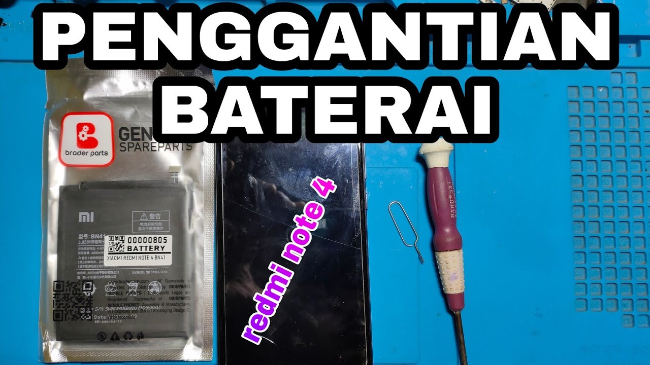 Cara mengganti batre Xiaomi Redmi note 4 dengan mudah - YouTube