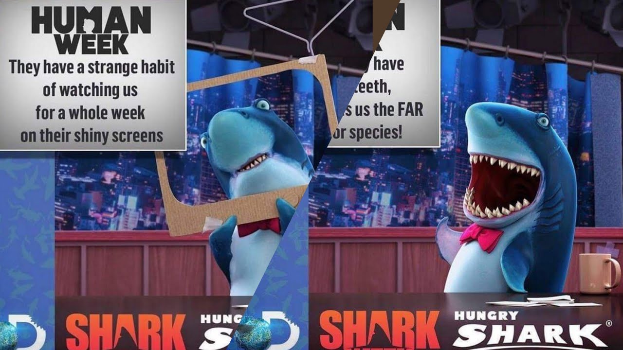 HUMAN WEEK! FUNNY COMICS - Hungry Shark World - YouTube