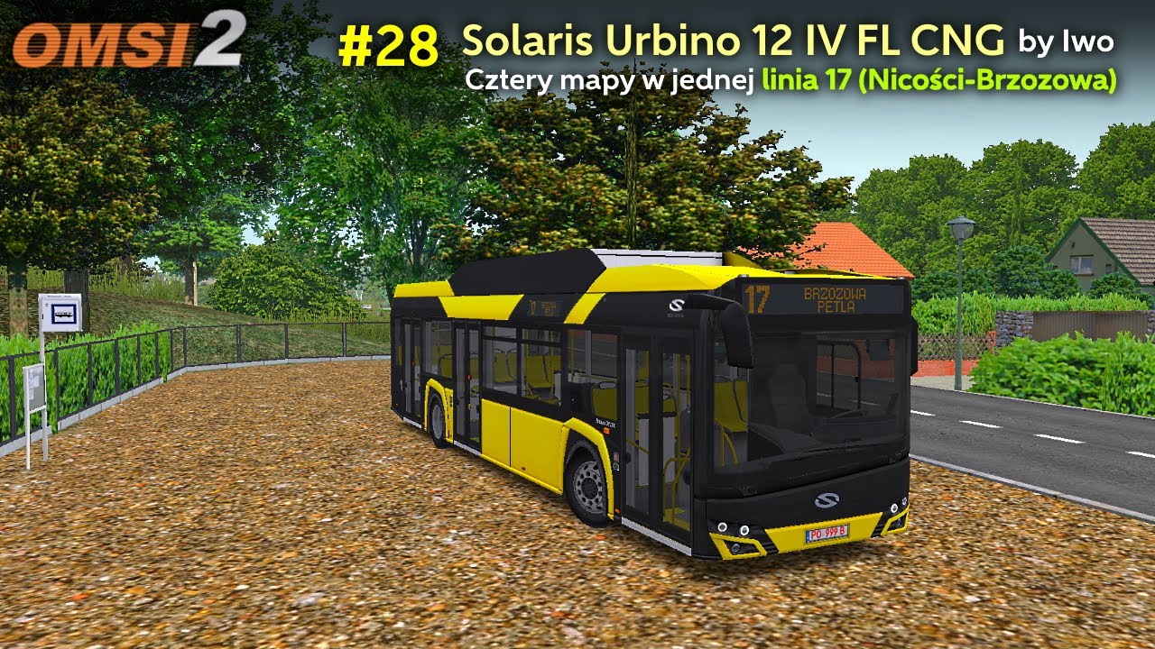 [OMSI 2 #28] Solaris Urbino 12 IV FL CNG (by Iwo) - Cztery mapy w jednej (linia 17) - YouTube