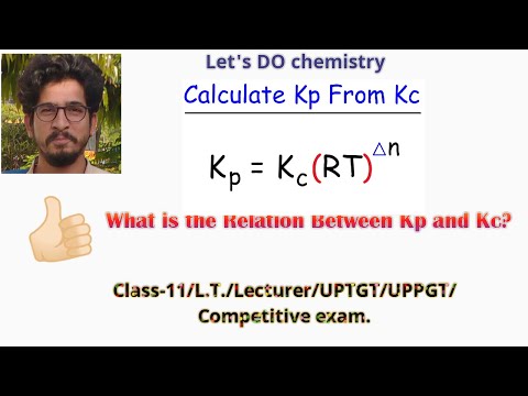 Kp= Kc (RT)Δn||What is the relation between KP and KC? |# ...