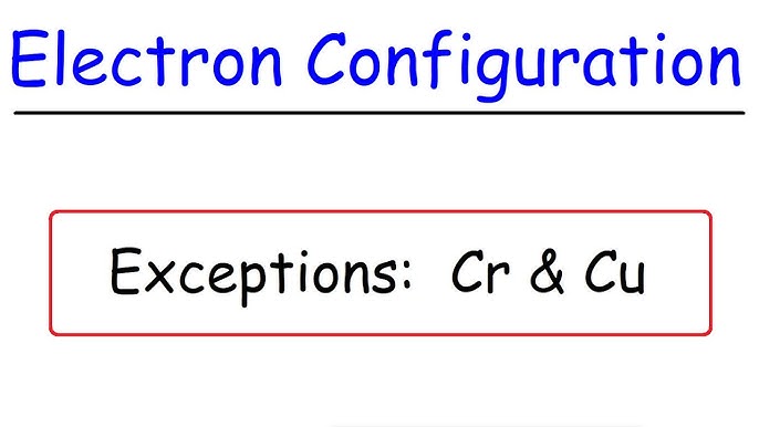 Chromium Electron Configuration