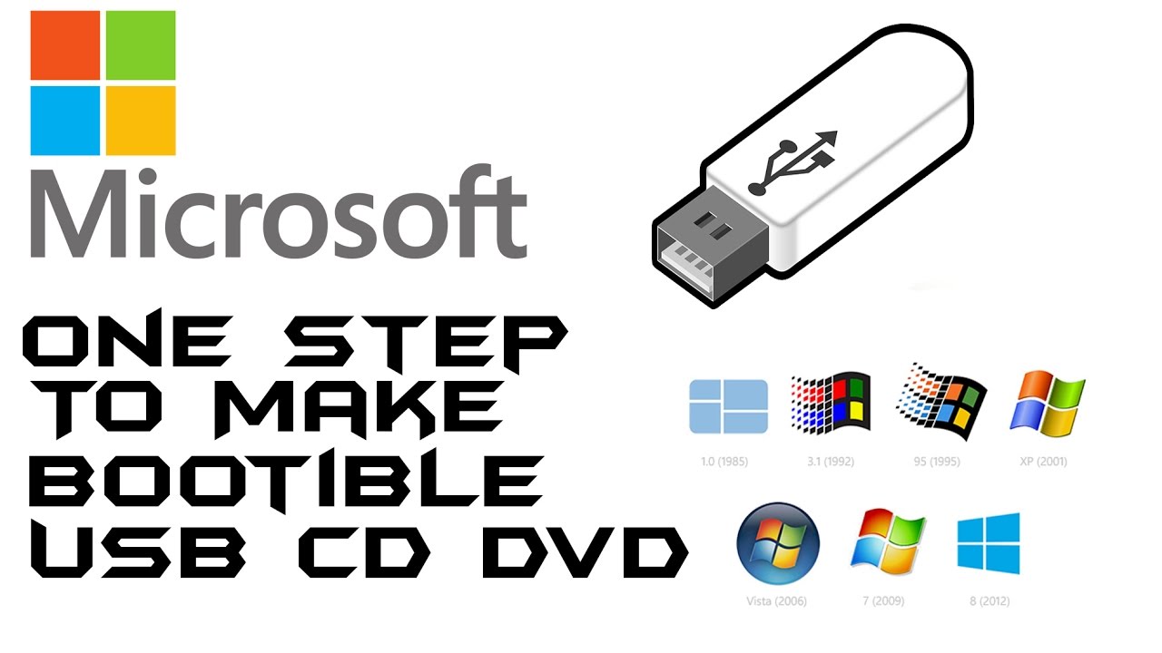 Microsoft | Make Bootable USB CD DVD in 1 minute ( Microsoft Windows XP ...