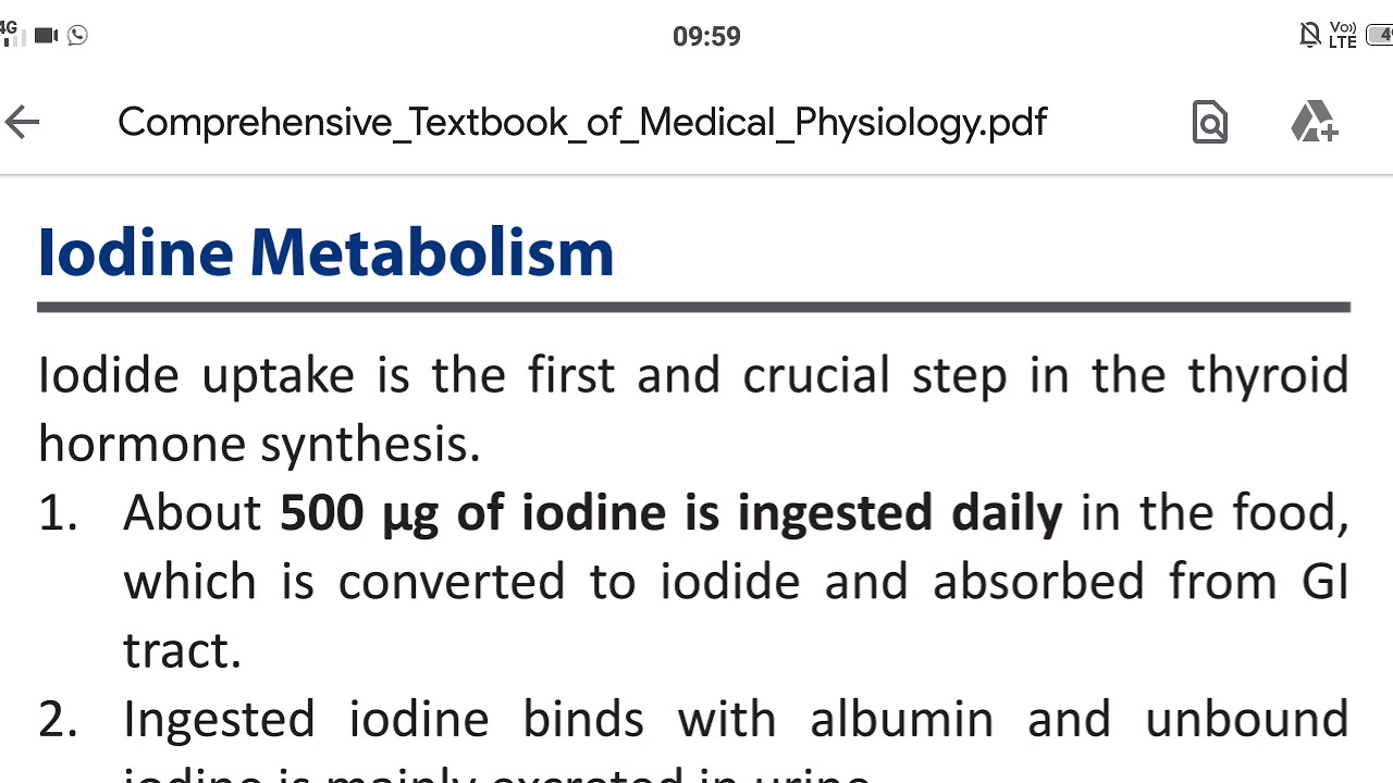 Physiology - Iodine Metabolism - YouTube
