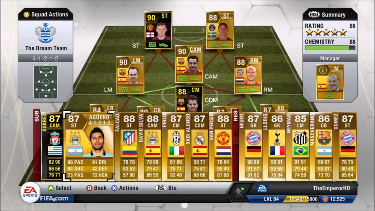 Fifa 13 Ultimate Team Meet the 88 Rated Squad - YouTube