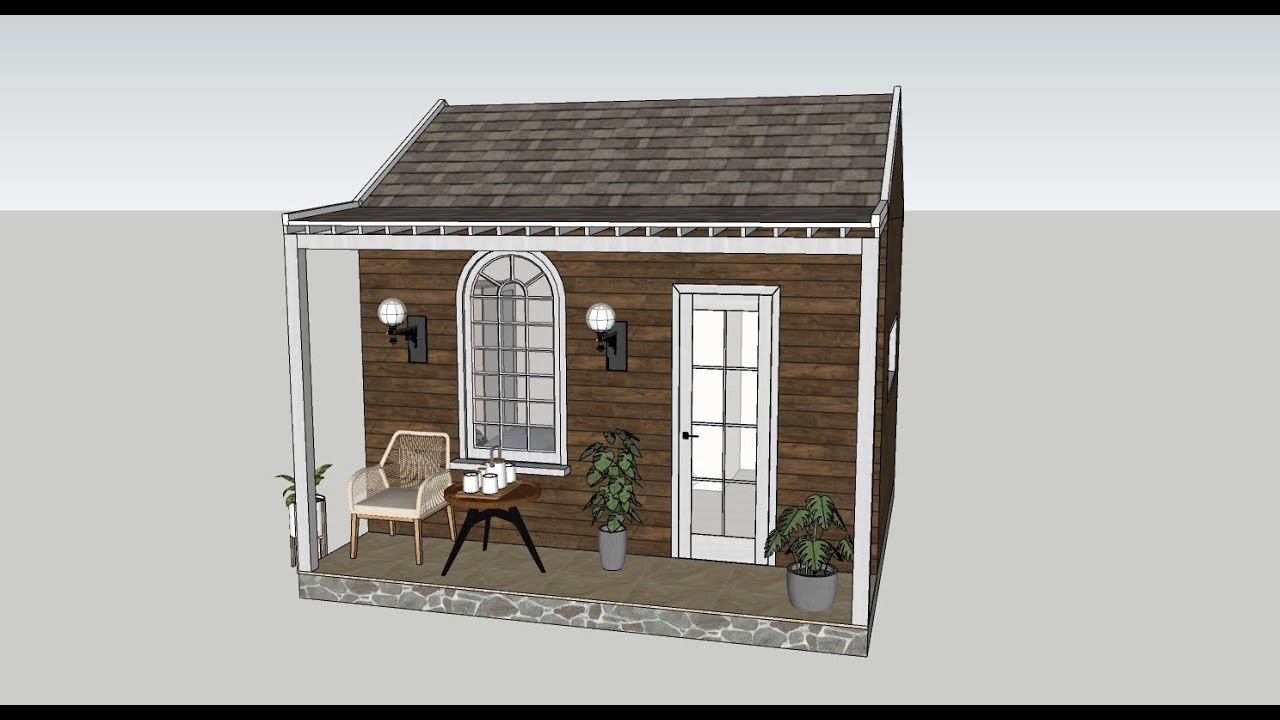 Charming Wooden Tiny house 3x4 m (12 sqm) - YouTube