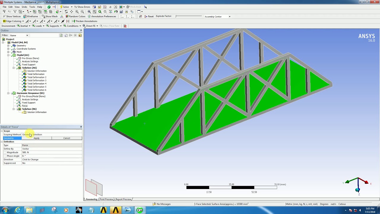 Bridge modal and harmonic analysis - YouTube