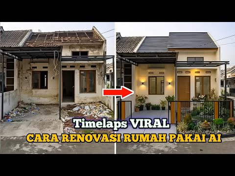VIRAL.!! Cara Renovasi Rumah Pakai Ai || Timelapse rumah jelek jadi ...