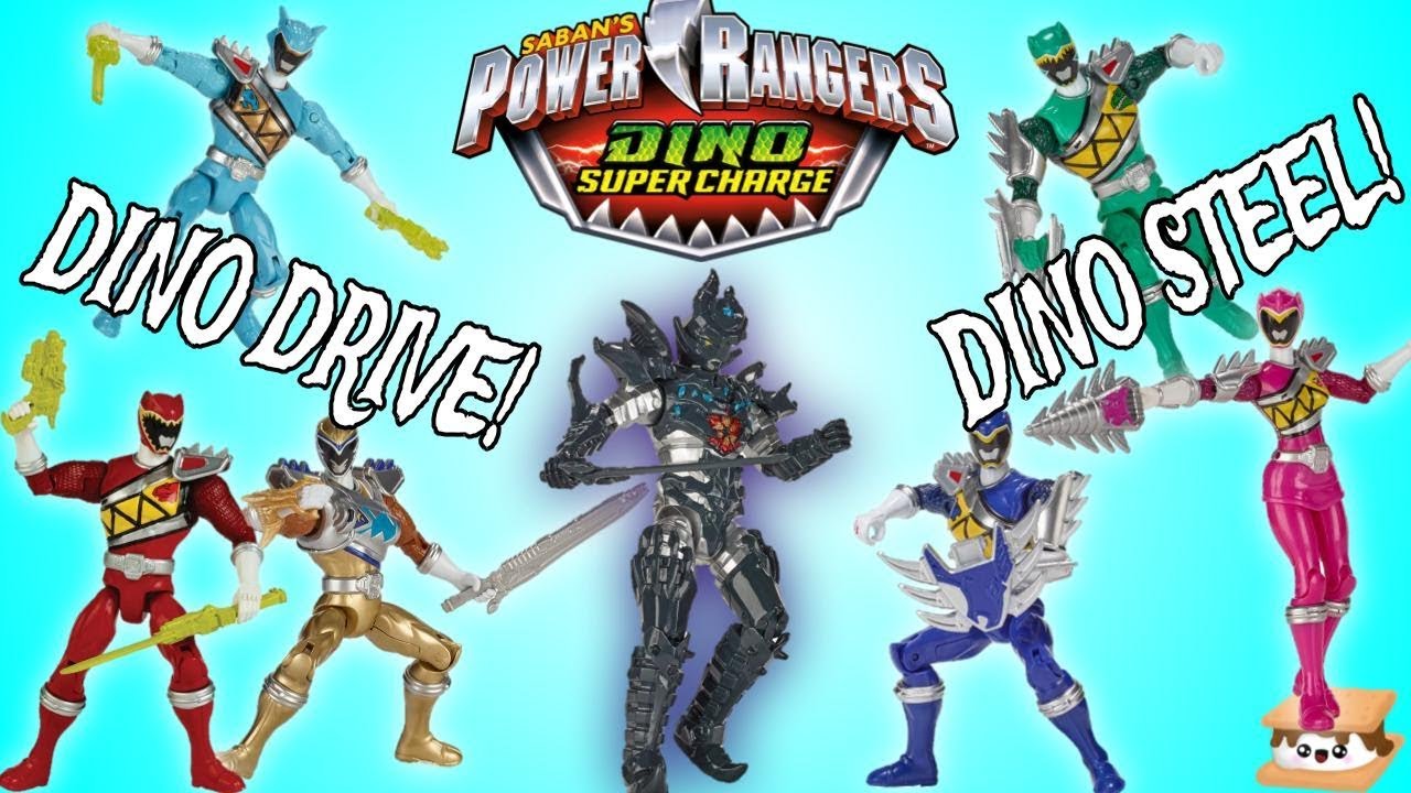 Unboxing Power Rangers Dino Supercharge Dino Drive & Dino Steel Action ...