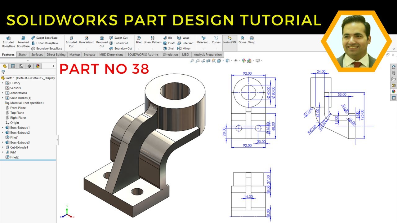 Solidworks Part Design Tutorials Mastering Simplicity With Advanced Techniques Part No 38