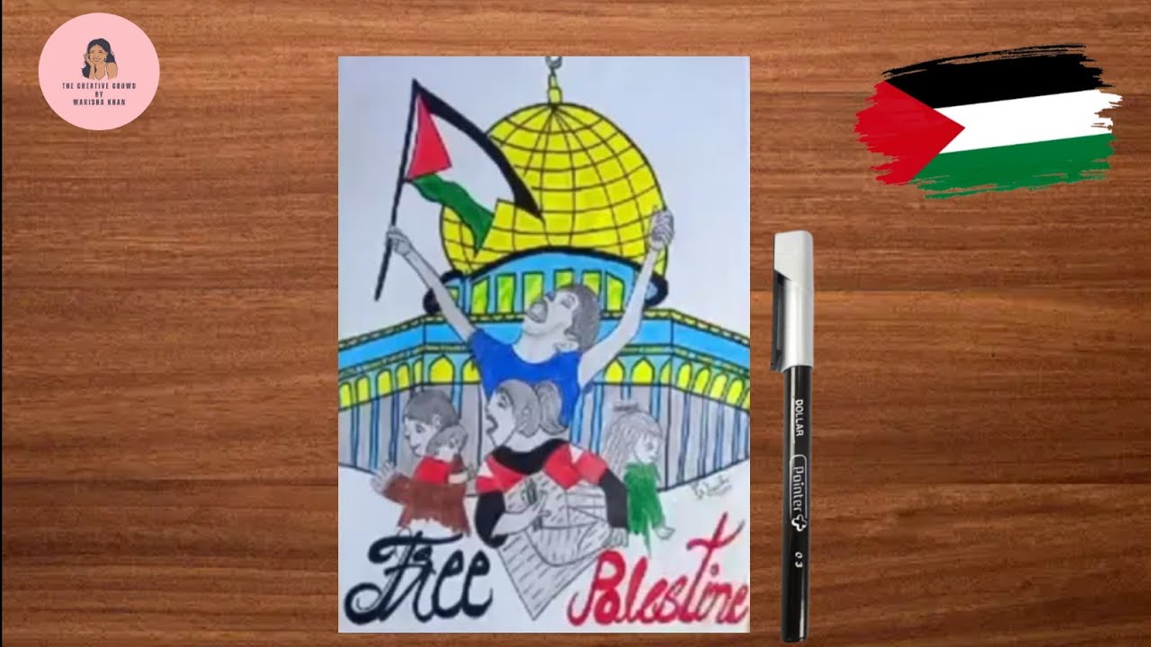 Free Palestine drawing| Palestine| Palestine flag drawing - YouTube