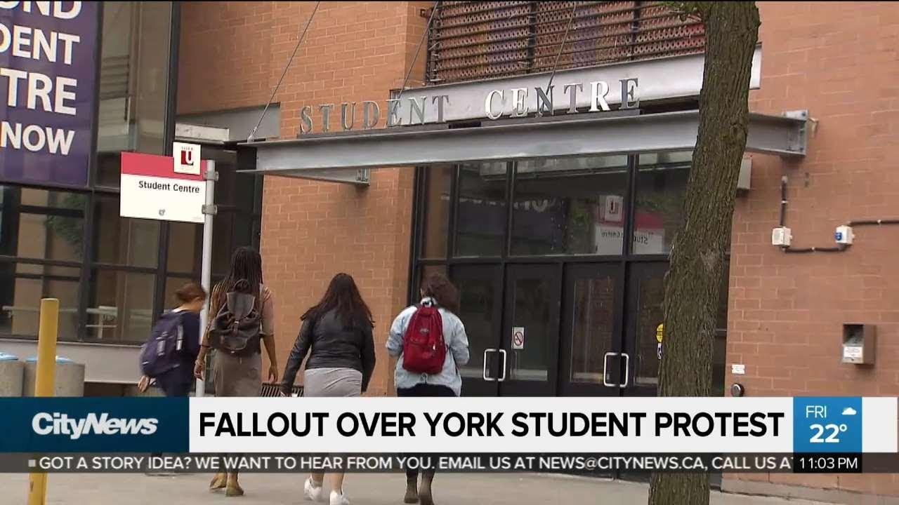 Students facing possible discipline after York strike protest - YouTube