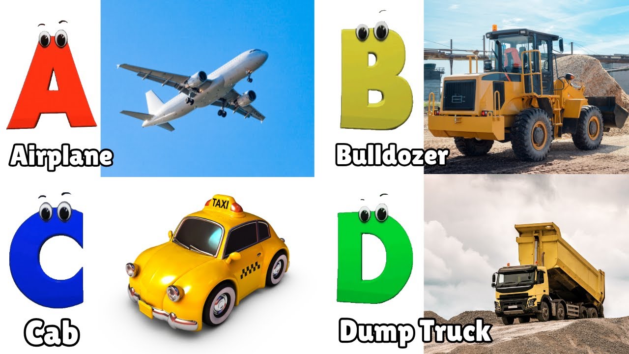 Vehicles ABC Song for Todders | Phonics for Kids | Learn English ...