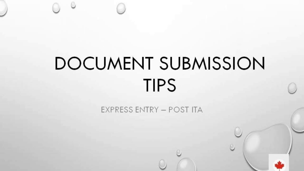 Document submission tips - Express entry - YouTube