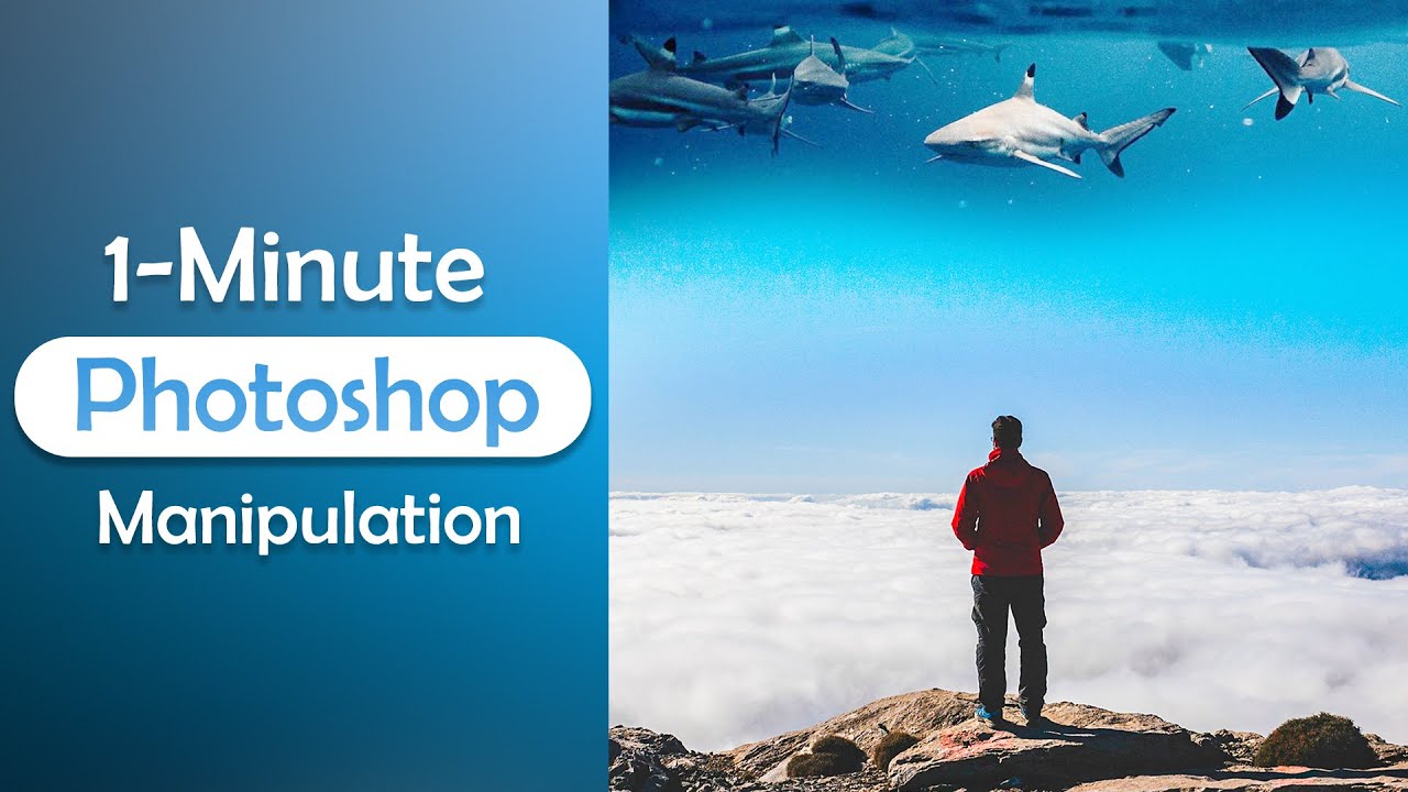 1-Minute Photoshop | Simple Creative Compositing | VE CREATION - YouTube