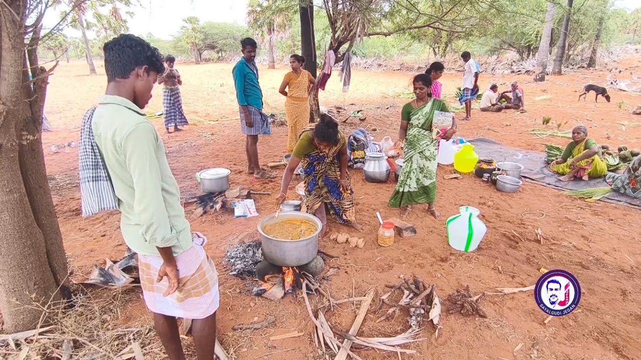 விவசாய காட்டில் அசைவ விருந்து வழிபாட்டு நிகழ்வு / Village Traditional ...