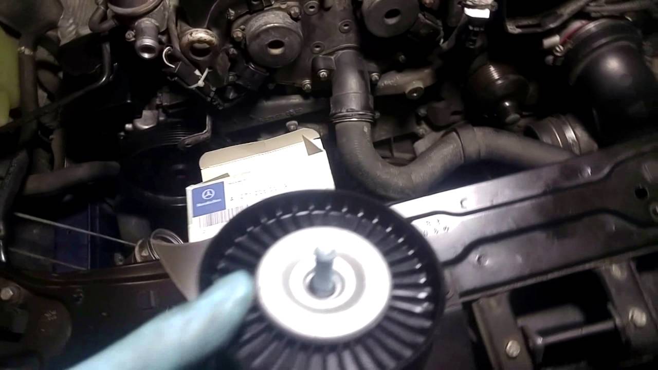 Mercedes Benz C230 (W203 M271) Idler Pulley Replacement - YouTube