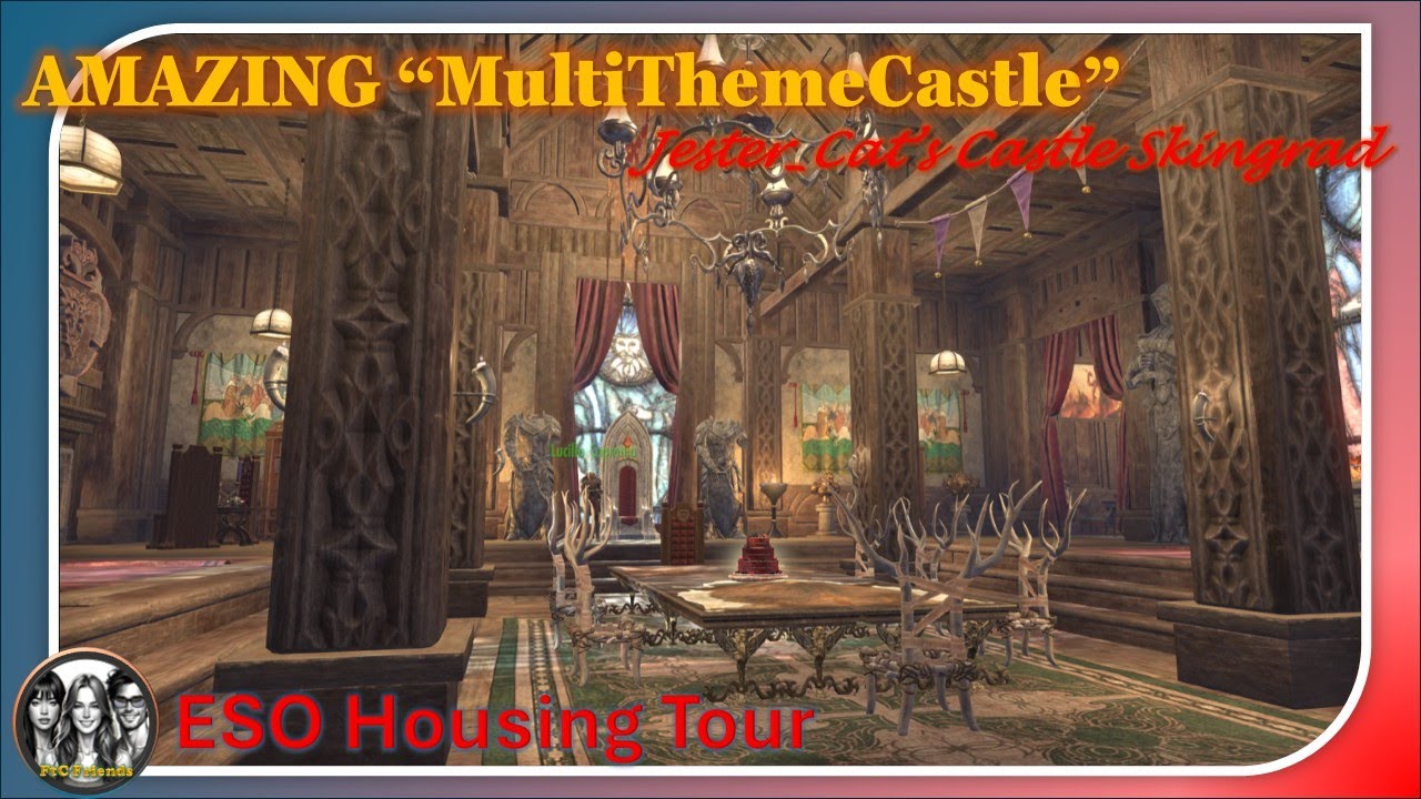 AWESOME ESO Home Tour - Jester_Cat's Castle Skingrad, "MultiThemeCastle ...