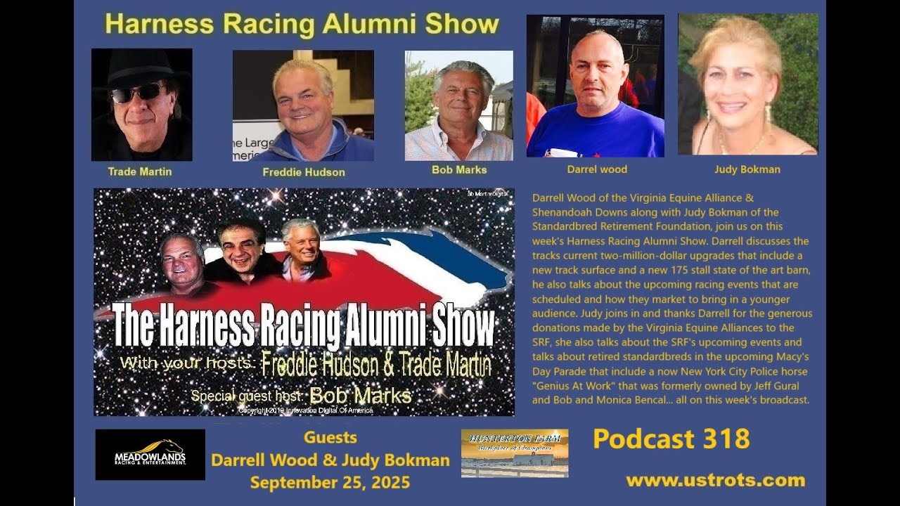 Darrell Wood & Judy Bokman are this week's guests on the Harness Racing ...