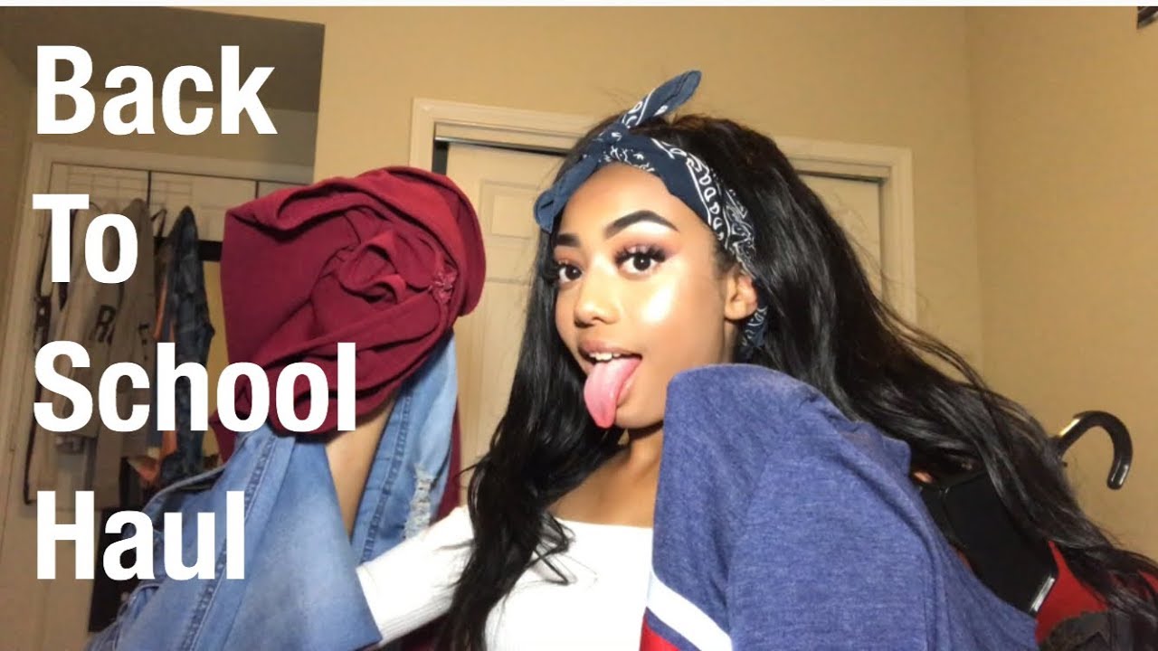 BACK TO SCHOOL CLOTHING HAUL +TRY ON - YouTube