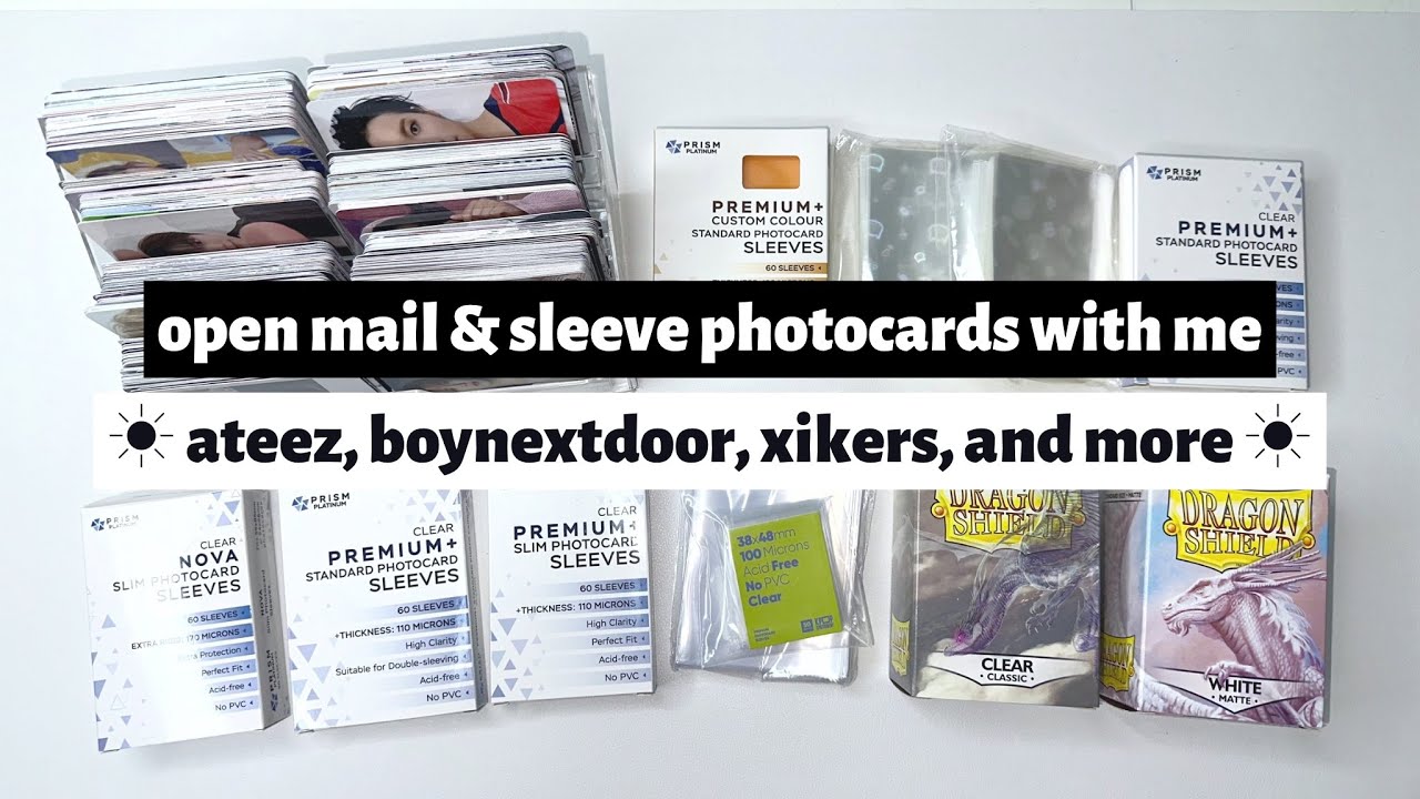 open mail & sleeve photocards with me ☀︎ ateez, boynextdoor, xikers ...