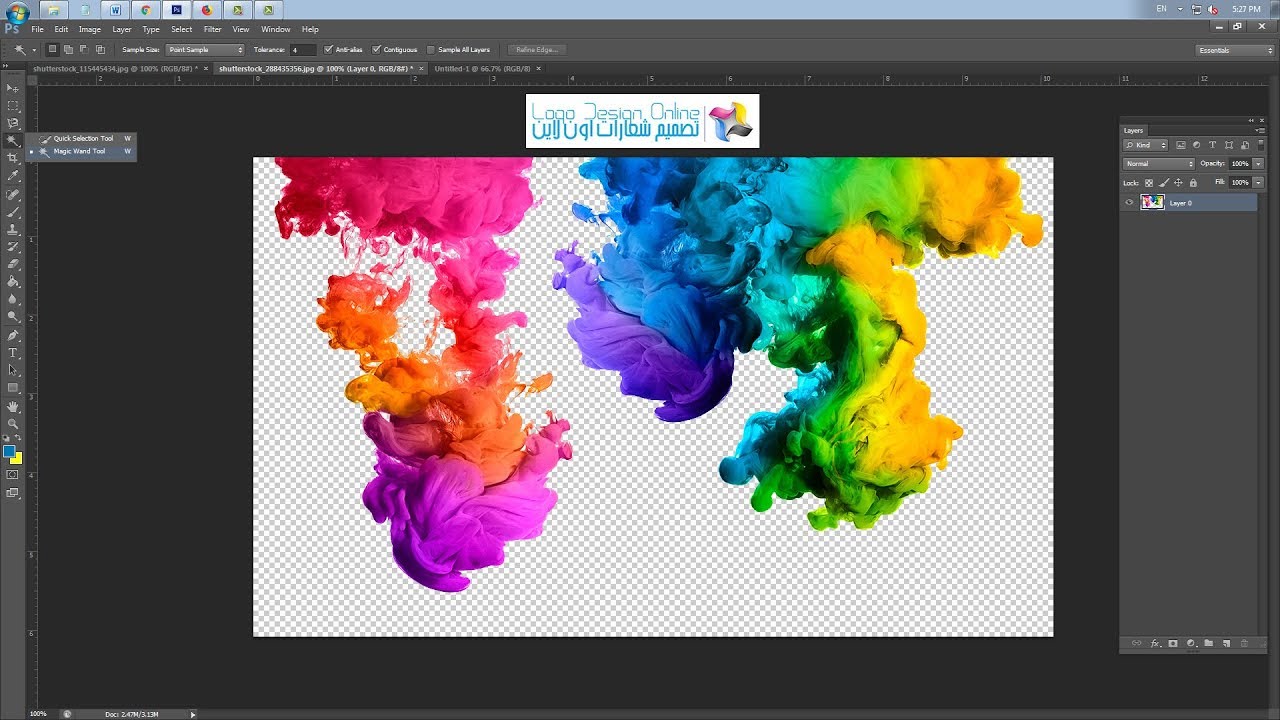 كيفية ازالة الخلفية من الصورة بالفوتوشوب شرح اداة التحديد wand tool ...