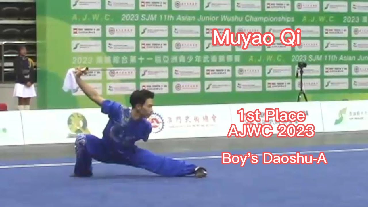 Muyao Qi,1st Place, Boy's Daoshu- A, 11th AJWC 2023 SJM #wushu #Jianshu ...