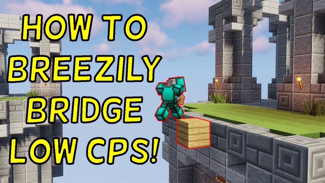 How to breezily bridge in minecraft with low cps! - YouTube