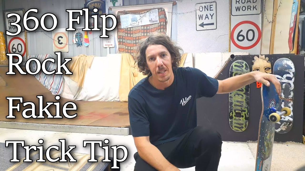 How To 360 Flip Rock Fakie / Tre Flip Rock Fakie - Advanced ...
