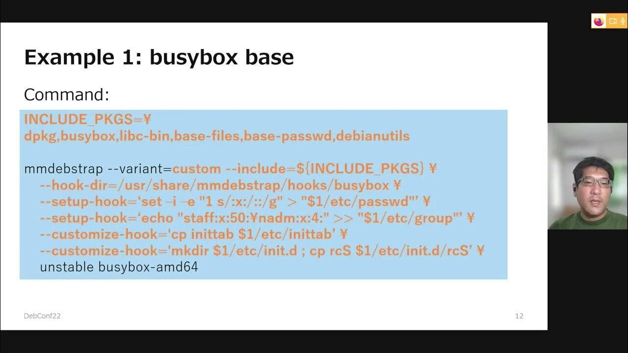 Building a busybox-based Debian rootfs with mmdebstrap - YouTube