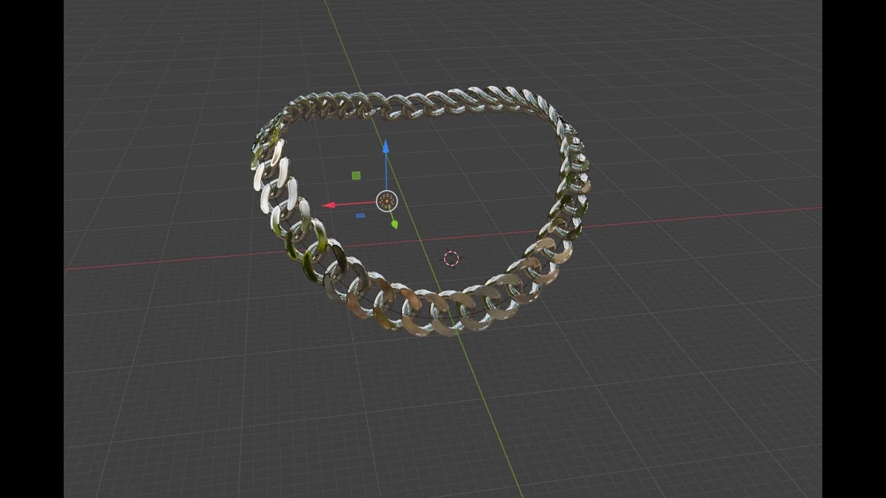 how to model a chain in 3d blender for beginners - YouTube