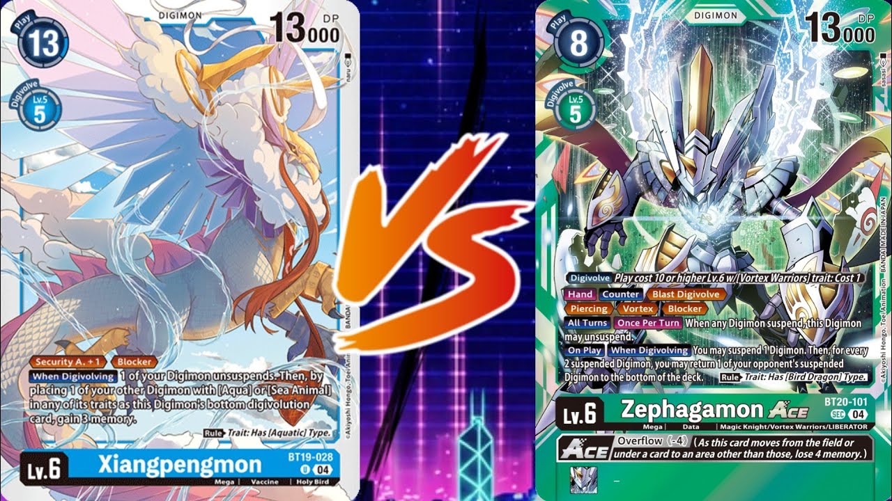 Digimon Card Game: Xiangpengmon vs Zephagamon [BT20] - YouTube