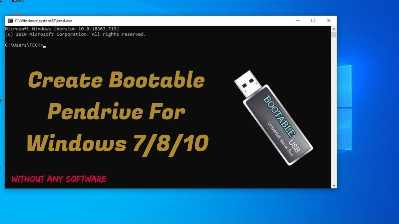 How to create a Bootable Pen Drive using command prompt | Bootable Pen ...