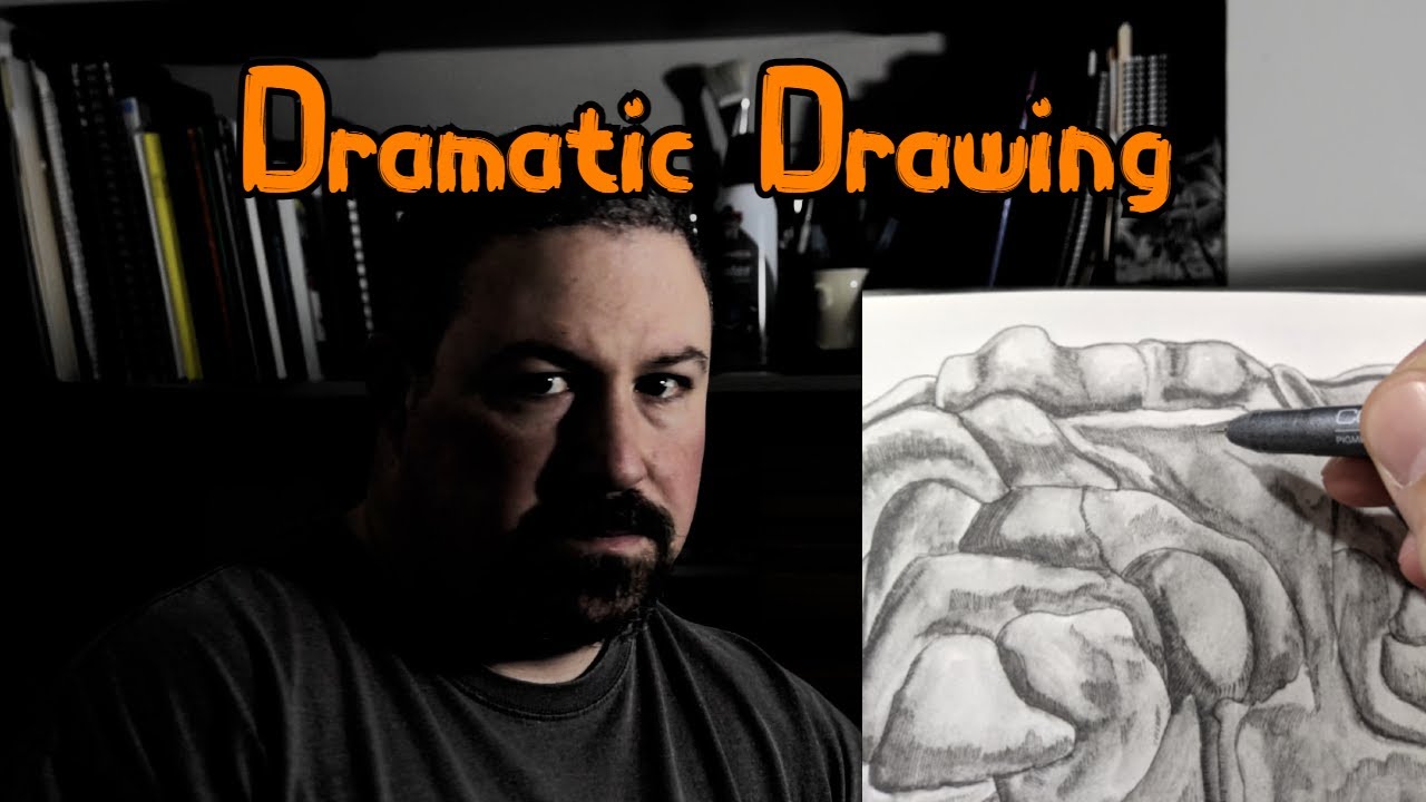 A Dramatic Drawing With Derwent Water Soluble Pencils - YouTube